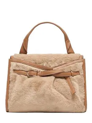 Dolce Vita Borgo Faux Fur Satchel - Brown