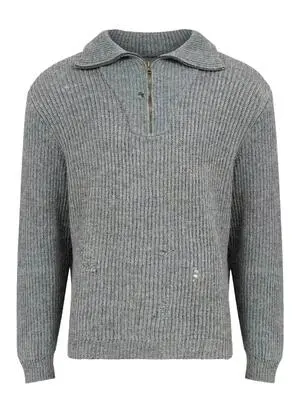 MAISON MARGIELA Distressed Ribbed-knit Sweater