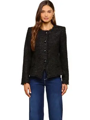 L'Agence Nerina Tweed Blazer - Black