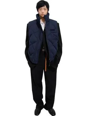 Bottega Veneta Nylon And Cotton Quilted Gilet - Midnight Blue