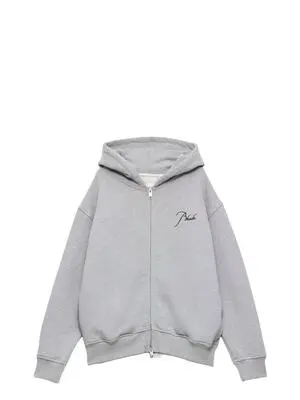 Rhude Classique Front-zip Hoodie - Grey