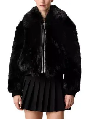 WRSTBHVR Gelija Faux-fur Bomber Jacket - Black