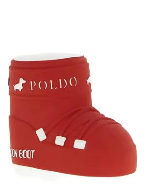 POLDO DOG COUTURE X MOON BOOT Poldo X Moon Boot Mini Boot - Rosso