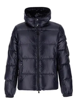TATRAS Belbo Tech Fabric Down Jacket With Removable Hood And Logo Sleeve Patch For - Blu