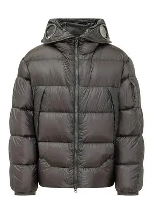 C.P. COMPANY C. P. Company Medium Down Jacket With Technical Shell - Silver Birch