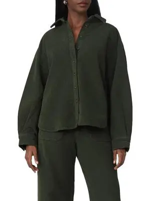 LOLA DENIM Margot Corduroy Shirt Command Sage