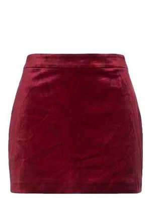 JUCCA Mini Skirt Burgundy Size Cotton, Viscose - Red