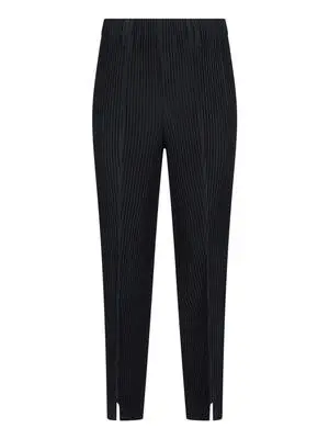 Issey Miyake Pleated Straight-leg Trousers - Black