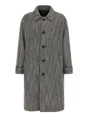 DOLCE & GABBANA 'chevron' Wool Coat