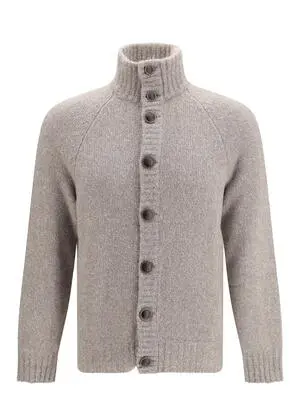 Brunello Cucinelli Wool, Silk And Cashmere Cardigan - Gray