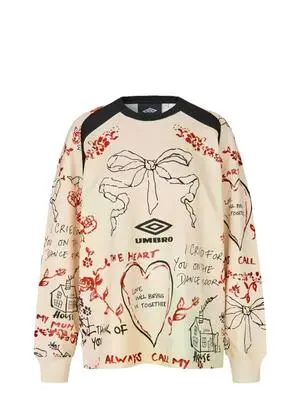 Stine Goya X Umbro Graphic-print Sweatshirt - Neutrals