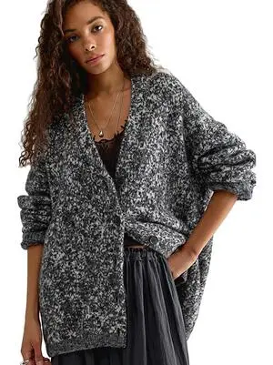 Free People Leo Oversized Cardigen - Grey