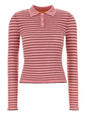 GUEST IN RESIDENCE Guest In Residence Women Embroidered Cashmere Blend Smocked Polo Shirt