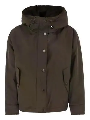 Max Mara Zanna Reversible Hooded Jacket Brown