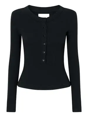 CITIZENS OF HUMANITY Ribbed Stretch Henley Top