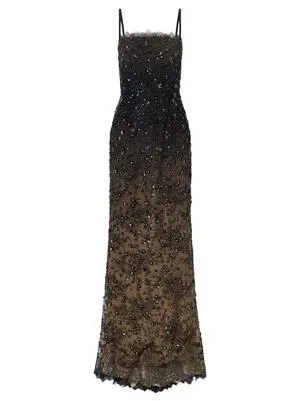 Elie Saab Sequins-embellished Lace Tulle Gown - No