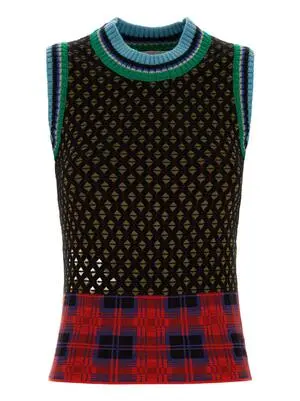 Dries Van Noten Embroidered Wool Blend Temi Vest - Multicolor