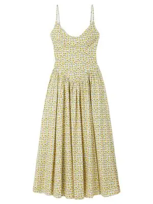 Staud Cotton-blend Poplin Maxi Dress - Multicolor