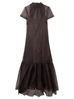 Staud Tiered Organza Maxi Dress - No