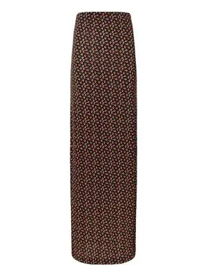 Rabanne Floral-jacquard Crepe Maxi Skirt - No