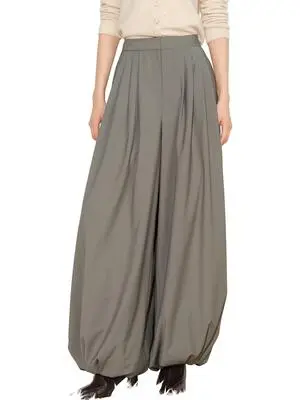 Fabrique Fofia Drapey Balloon Pants In Wool Blend - Grey