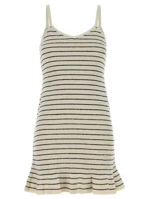 JW Anderson Embroidered Cotton Blend Mini Dress - Multicolor