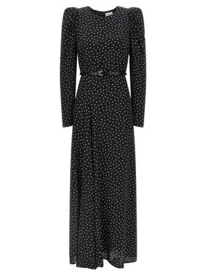 P.a.r.o.s.h Star Print Maxi Dress - Black