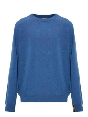 Paul Smith 100% Cashmere Crewneck Sweater For - Navy
