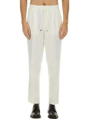 Brunello Cucinelli Linen Pants With Stretch For - Ivory