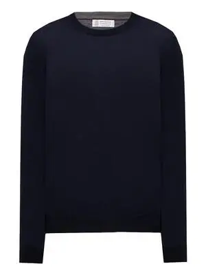 Brunello Cucinelli Virgin Wool & Cashmere Sweater - Blue