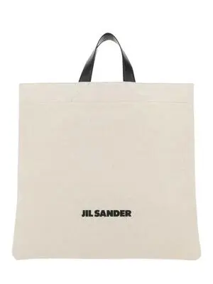 JIL SANDER Sand Canvas Shopping Bag - Brown