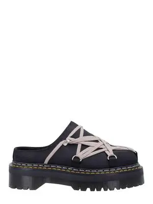 DR. MARTENS X RICK OWENS Megalace Platform Slip-on Flat With Quad Sole - Nero