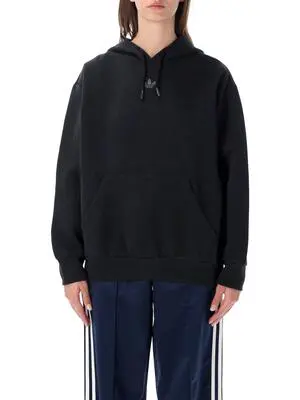 ADIDAS ORIGINALS Oversized Fleece Hoodie - Nero