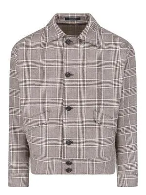 Tagliatore Virgin Wool Tailored Jacket - Brown