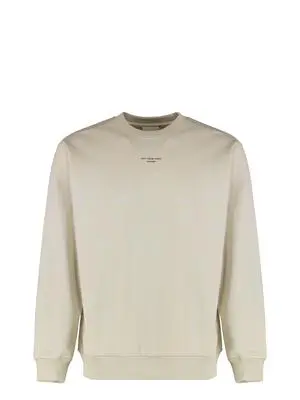 Drole De Monsieur Slogan Classic Cotton Hoodie - Sand