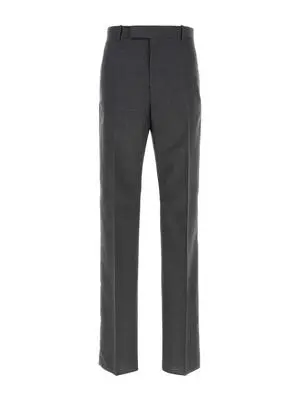 JIL SANDER Dark Grey Wool Pant - Gray
