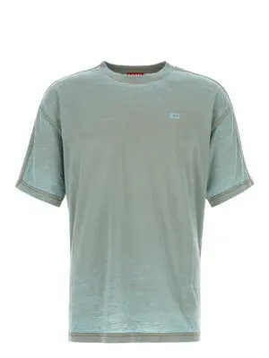 DIESEL® Diesel Men Light Blue Blend Cotton T-Boxtes T-Shirt Blue