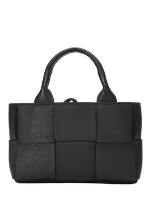 Bottega Veneta Calfskin Maxi Intrecciato Candy Arco Tote - Black