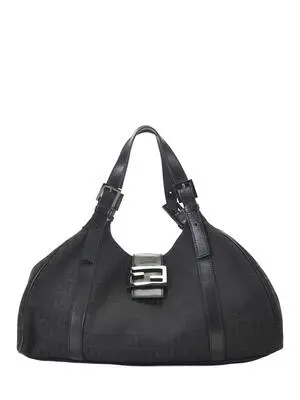 Fendi Zucchino Borsa Shoulder Bag - Black