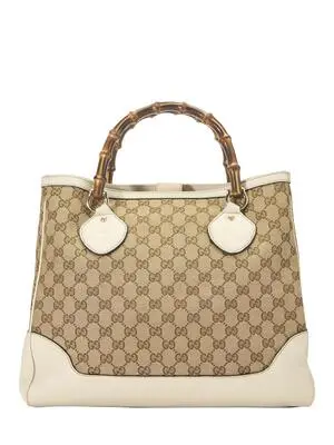 Gucci Original Gg Bamboo Shopper Tote - White