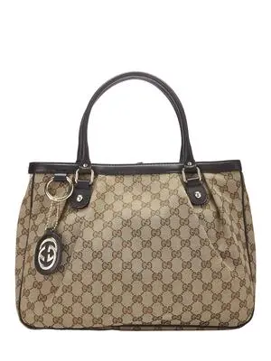 Gucci Original Gg Zip Sukey Handbag - Brown