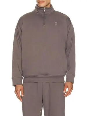 On Club Collective 1/4 Zip In Grey - Ember
