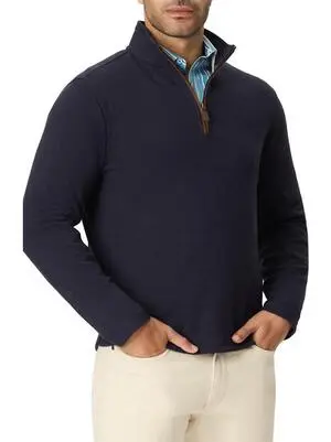 Robert Graham Tanswell Quarter Zip Sweater - Navy