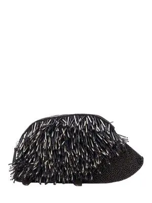 Staud Porcupine Beaded Clutch - Black Multi