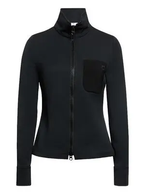 COURREGES Long Sleeve Twill Zip Top - Black