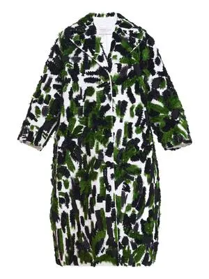 Michael Kors Abstract Embroidered Organza Coat - Multi