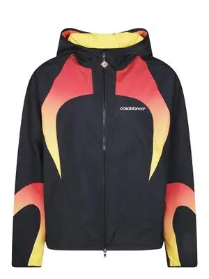Casablanca Zip Up Hooded Jacket - Black