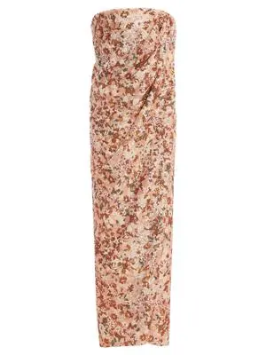 PRABAL GURUNG 3D-Sequin Hand-Draped Knotted-Bustier Dress