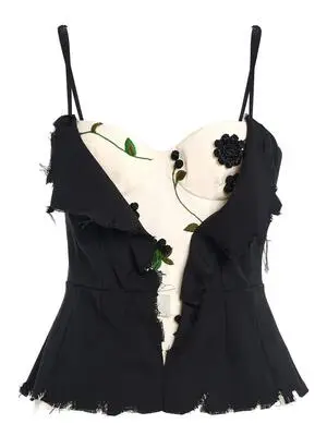 Altuzarra Fran Satin Contrast-panel Top - Multi