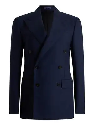 Ralph Lauren Eric Double-breasted Wool Blazer - Navy